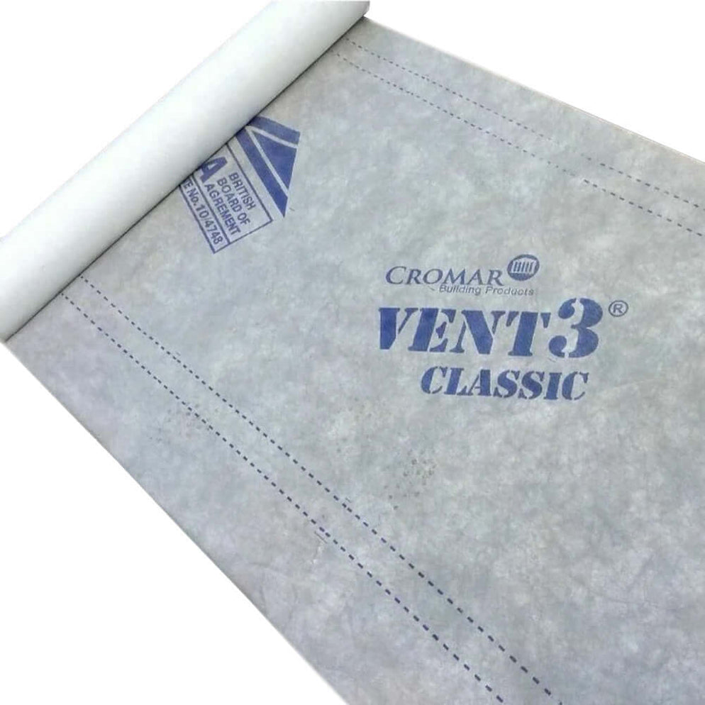 Cromar Vent 3 Classic Breather Membrane: 50m x 1m — Ashbrook Roofing ...